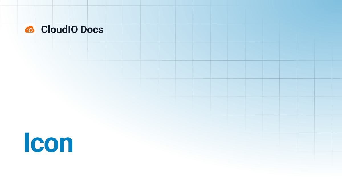 Icon | CloudIO Docs