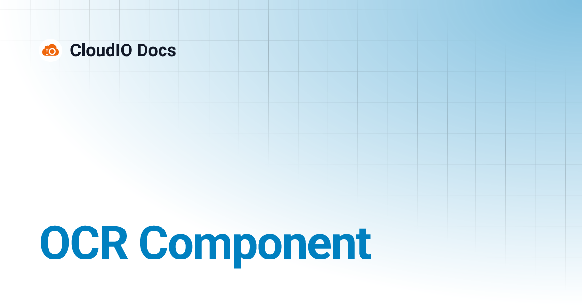 OCR Component | CloudIO Docs